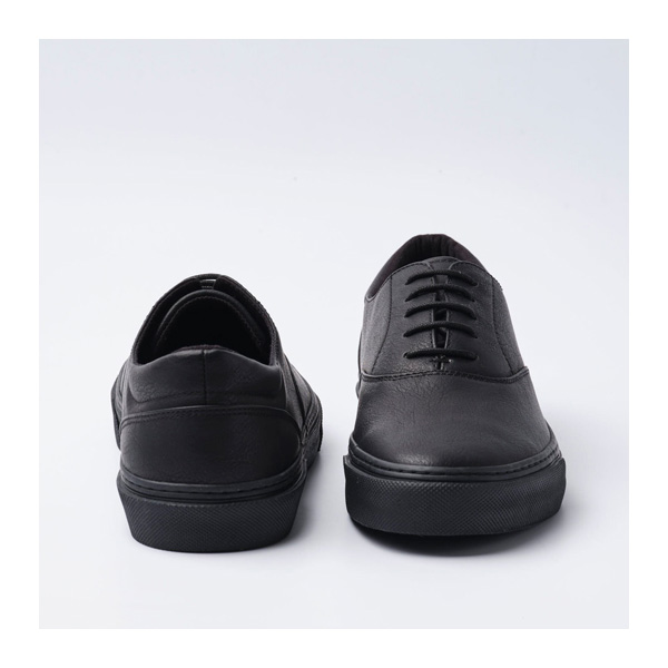 SLACK (スラック) [FLIT] SL2020-003 / 内羽 ヴィーガンレザー(合皮)スニーカー (BLACK/BLACK)