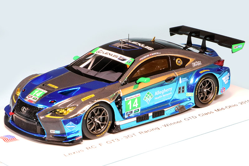 US051 - スパーク 1/43 レクサス RC F GT3 ミッドオハイオ 2018 GTDクラス Winner No.14 US051 ...