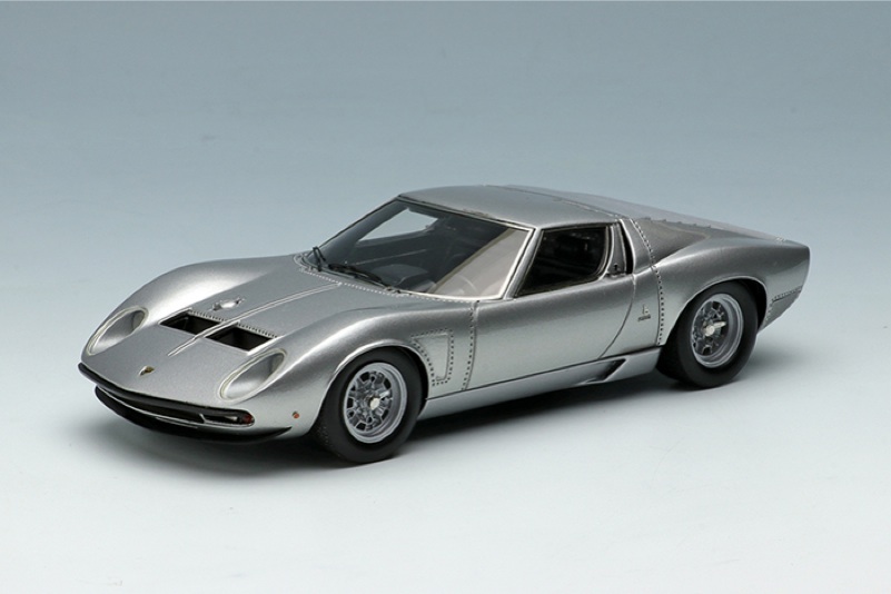 EM332 - アイドロン 1/43 ランボルギーニ イオタ SVJ シルバー #4860 - ミニカーショップ ロム