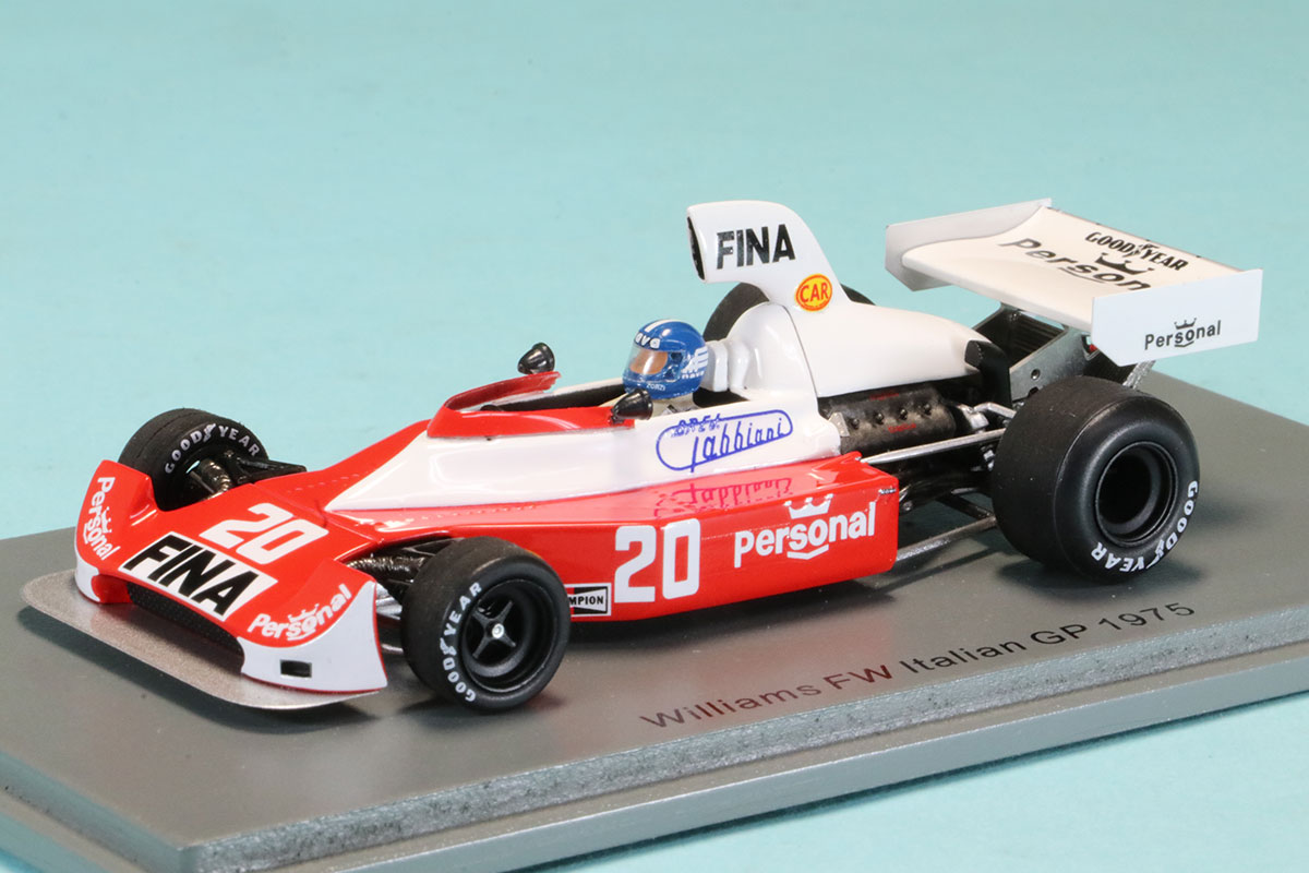 スパーク 1/43 ウィリアムズ FW03 イタリア GP 1975 R.ゾルジ マルボロ ロゴデカール無し S7493