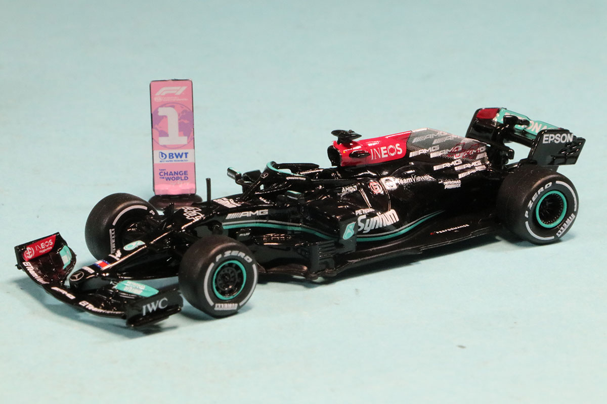 ターマックワークス 1/64 メルセデス AMG W12 ブラジルGP 2021 L.ハミルトン ウィナー T64G-F037-LH2
