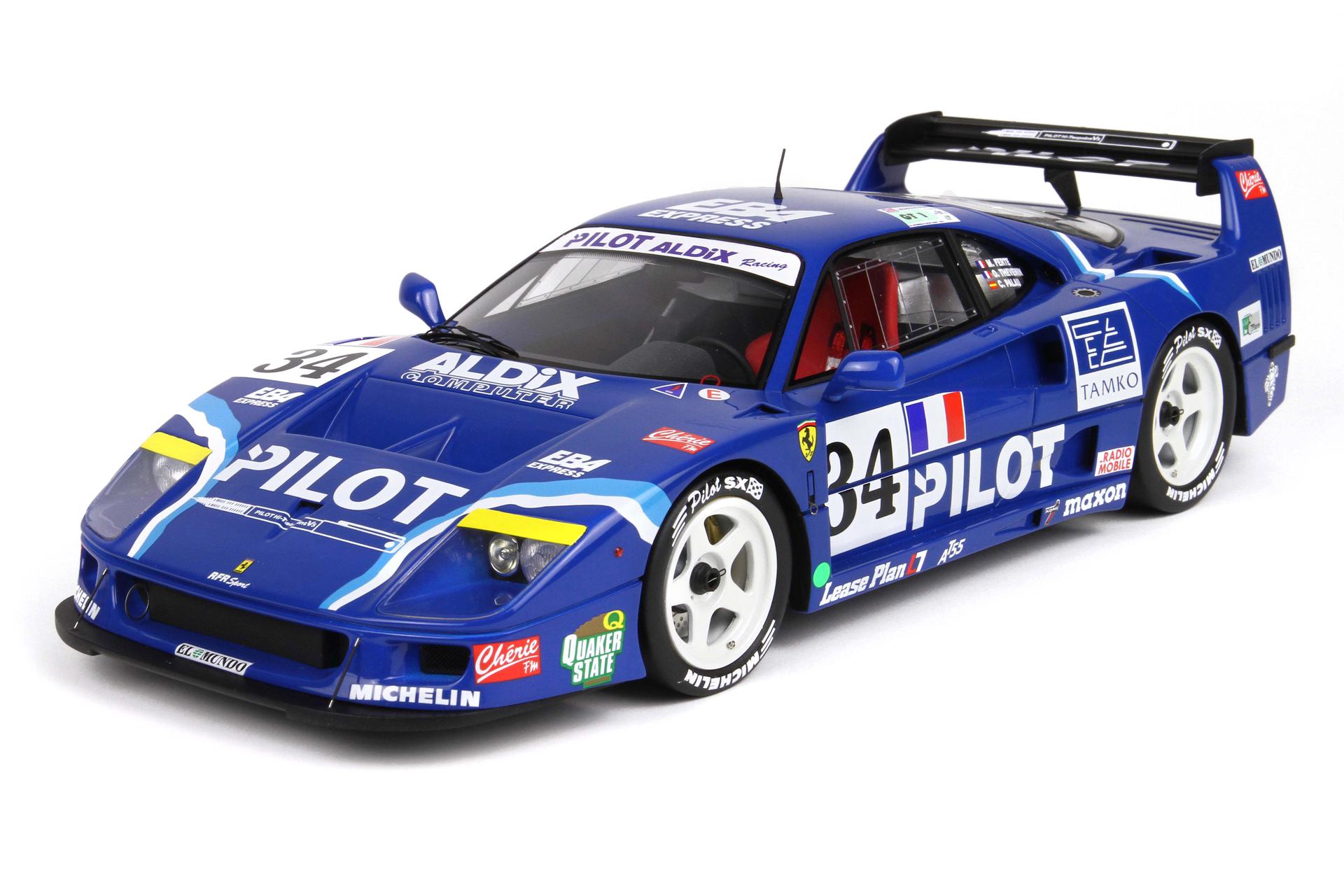 [予約] BBR 1/18 フェラーリ F40 PILOT ルマン 1995 No.34 ディスプレイケース付き P18139E