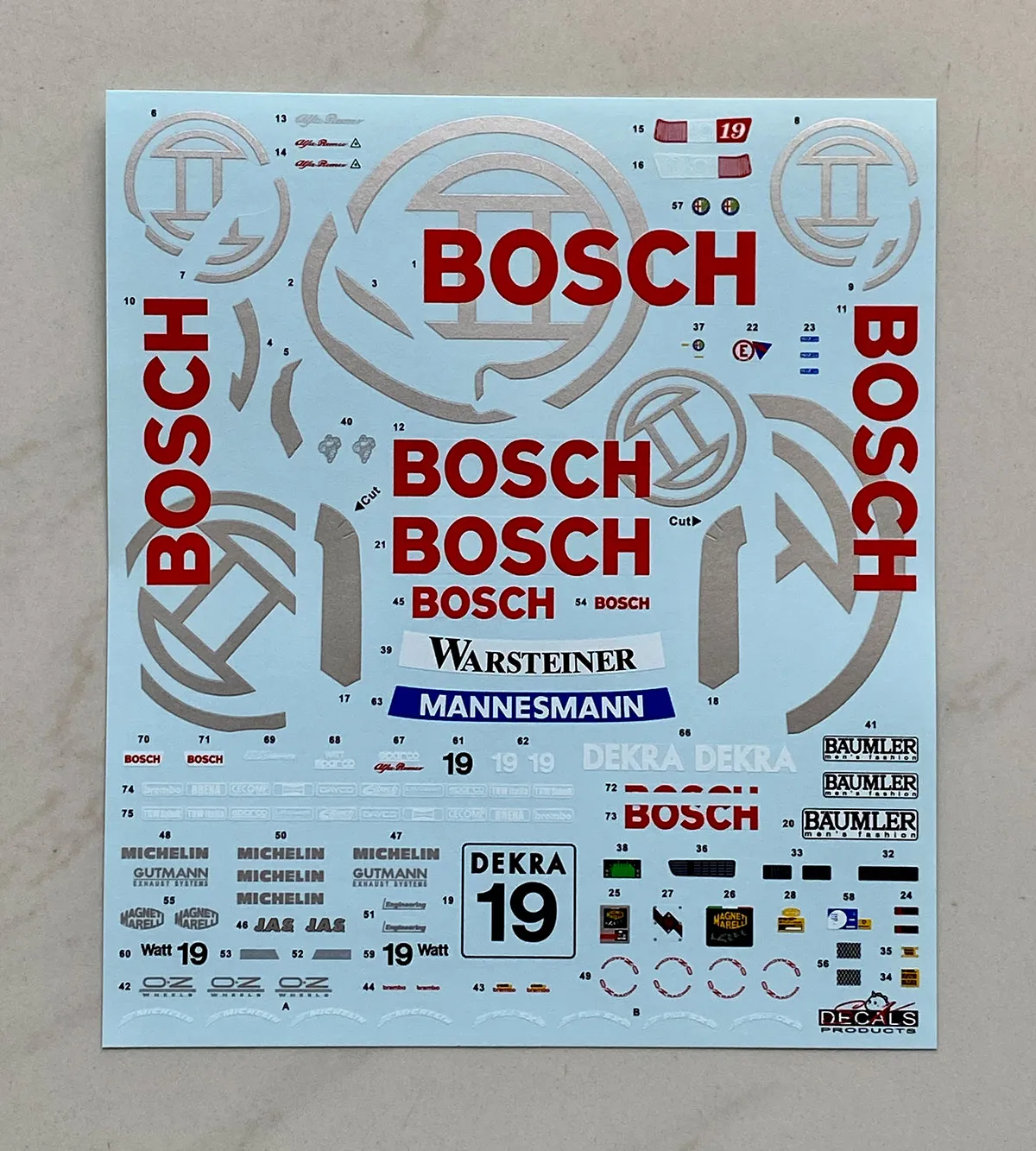 SK decal 1/24 アルファロメオ 155 V6 Ti ITC 1996 Bosch JAS Motorsport アルファロメオ フルデカール タミヤ対応 SK24214