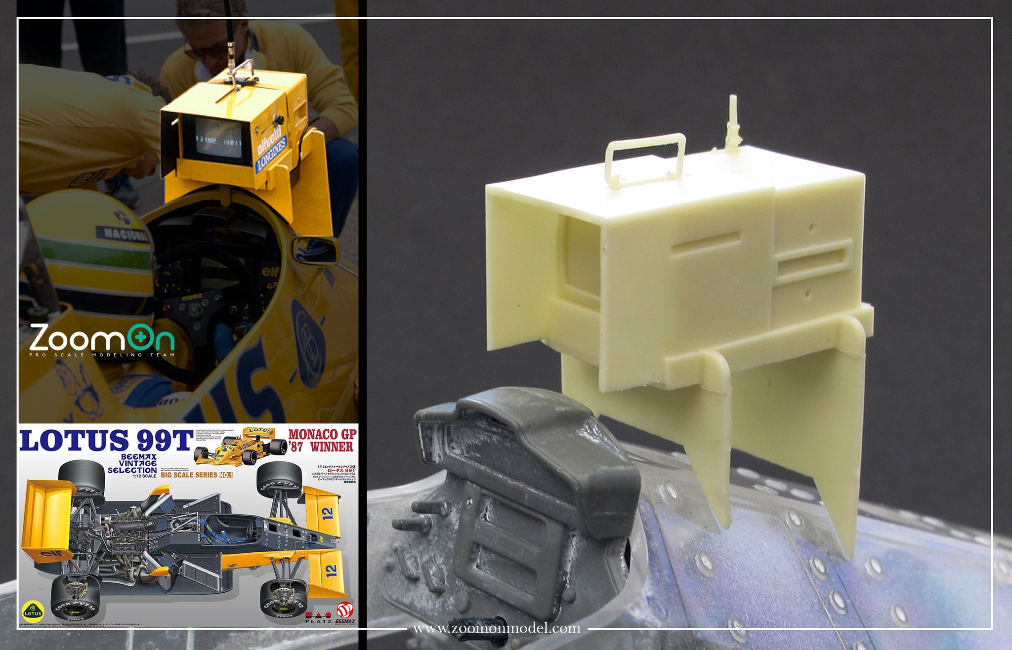 ZoomOn 1/12 キット F1 モノコックモニター 1980〜 プラッツ他対応 Z152 ミニカーショップ ロム