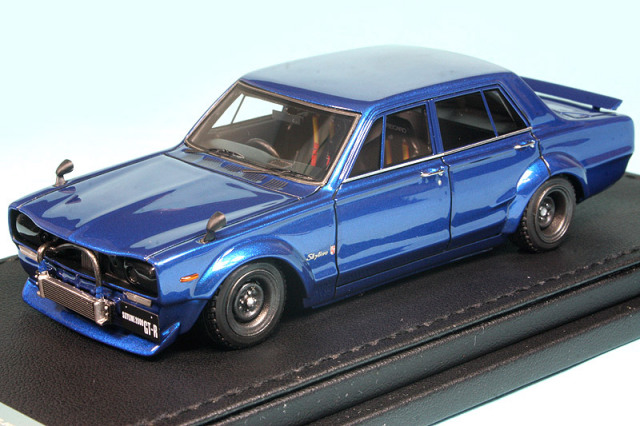 イグニッションモデル 1/43 ニッサン スカイライン 2000 GT-R (PGC10) セミワークス ブルー IG0647 ミニカーショップ ロム