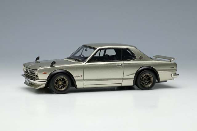 [予約] ヴィジョン 1/43 ニッサン スカイライン 2000 GT-R (KPGC10) 1971 チンスポイラー (RSワタナベ 8スポークホイール) シャンパンシルバー VM273A