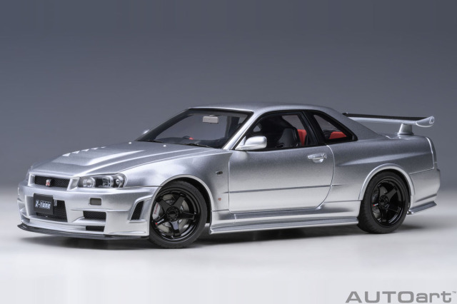 オートアート 1/18 ニッサン スカイライン ニスモ R34 GT-R Z-tune Z-tune シルバー 77461