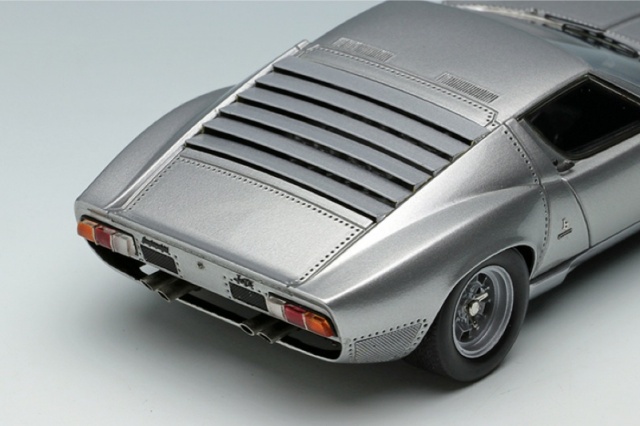 EM332 - アイドロン 1/43 ランボルギーニ イオタ SVJ シルバー #4860 - ミニカーショップ ロム