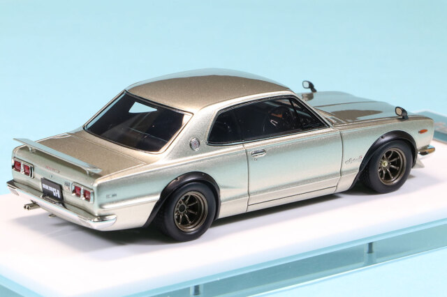 アイドロン/ヴィジョン 1/43 ニッサン スカイライン 2000 GT-R (KPGC10) 1971 チンスポイラー (RSワタナベ 8スポークホイール) シャンパンシルバー VM273A