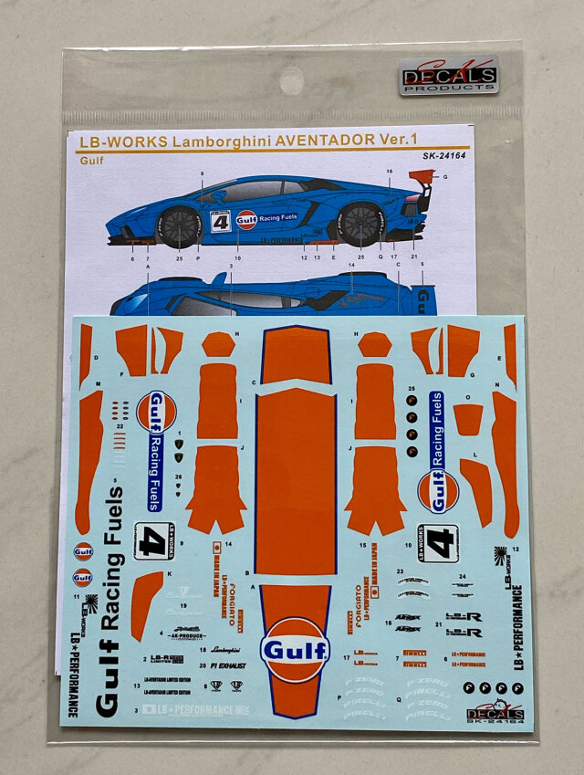 SK Decal 1/24 LB-WORKS ランボルギーニ アヴェンタドール Ver.1 Gulf ガルフ フルデカール SK24164 ...
