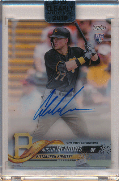 トレカショップ Rookie Star Austin Meadows MLB 2018 Topps Clearly Authentic RC ...