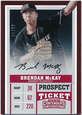 トレカショップ Rookie Star Brendan McKay 2017 Panini Contenders Draft Picks ...