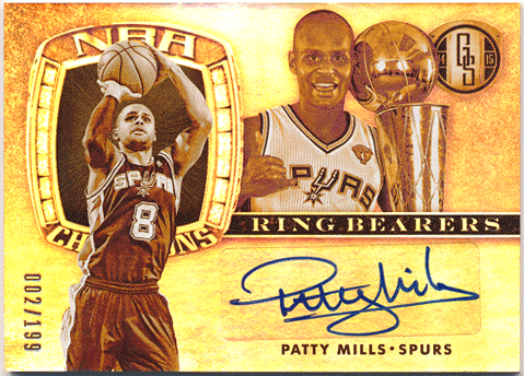 トレカショップ Rookie Star Patty Mills NBA 2014-15 Panini Gold Standard Ring ...