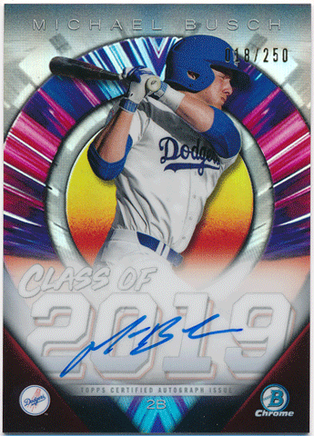 トレカショップ Rookie Star Michael Busch MLB 2019 Bowman Chrome Class of 2019 ...