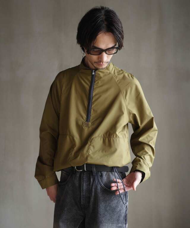 RANRA GANGA MINI RIPSTOP NYLON TRACK TOP BRONZE BROWN - Mens | rroomm ...