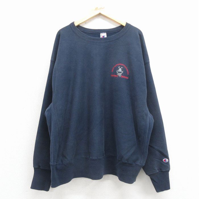 古着通販 XL★古着 長袖 チャンピオン Champion リバースウィーブ メンズ 00年代 00s MCP 大きいサイズ クルーネック 紺 ...