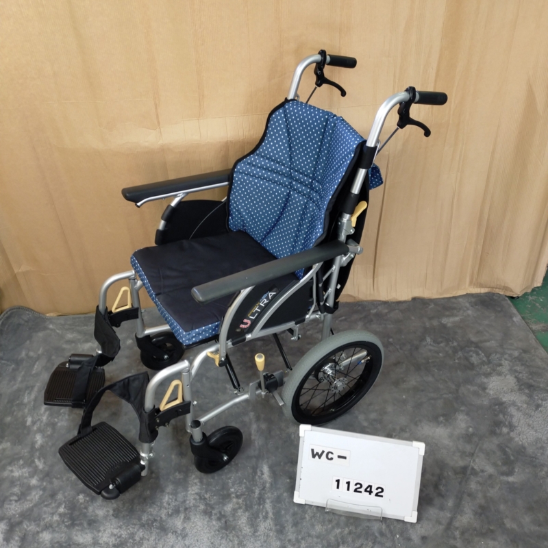 【Bランク 中古 車椅子】日進医療器 介助式車椅子 NAH-U2W (WC-11242)