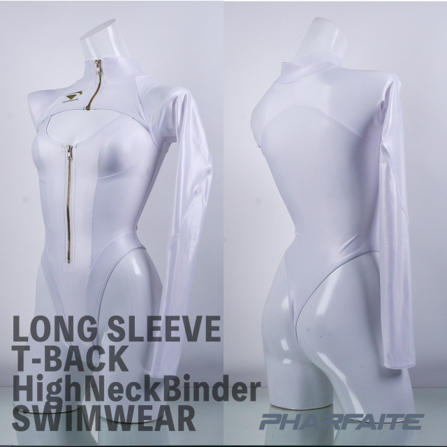 〈SGS素材〉ロングスリーブ T-BACK ハイネックボディスーツ