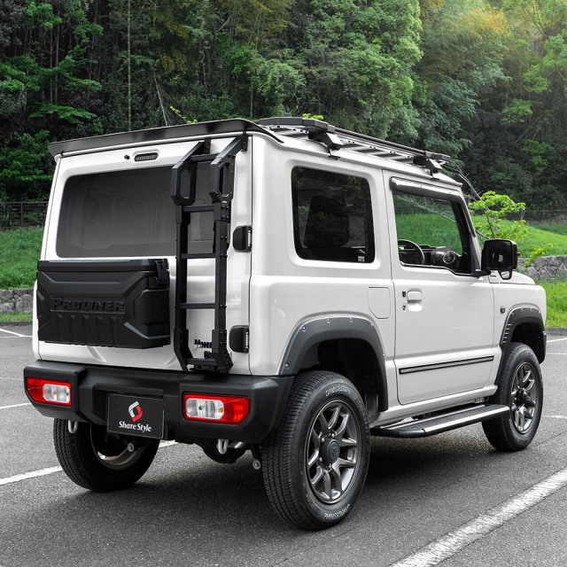 ジムニー ジムニーシエラ ジムニーノマド JB64 JB74 JC74 JROAD リアラダー 専用設計 軽量 アルミ製 ラダー はしご ハシゴ 階段 バックドア アウトドア 組み立て式 ...