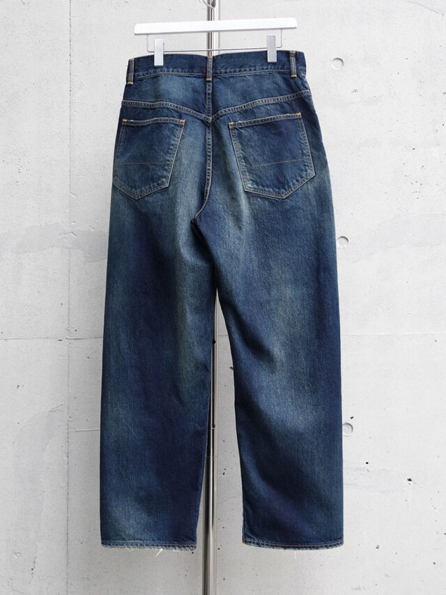 【2024AW】 ANCELLM (アンセルム) "AGING TAPERED 5P DENIM PANTS" - INDIGO ＜デニムパンツ＞
