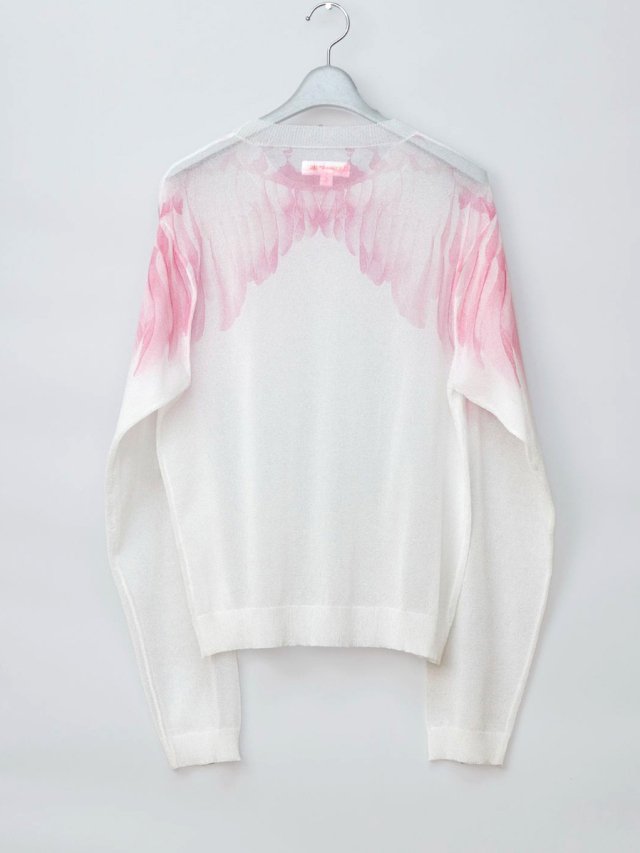 【2024SS】 MASU (マス/エムエーエスユー) "CLEAR ANGEL WING SWEATER" - CLEAR WHITE ＜ニット＞