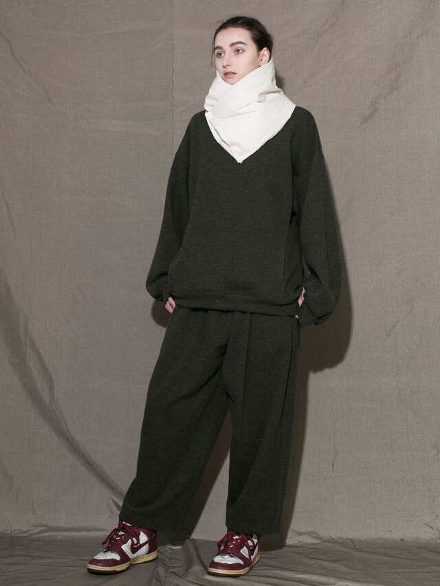 【2022AW】 my beautiful landlet (マイビューティフルランドレット) "ANTIQUE FINISH COTTON / KAWADA DOWN MINI STOLE ...