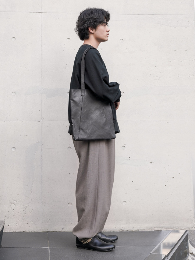 PATRICK STEPHAN (パトリックステファン) "Fabric small tote 'loop handle' brush ...