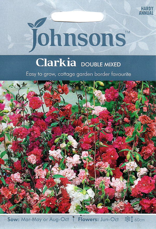 【種子】Johnsons Seeds Clarkia Double Mixed クラーキア・ダブル・ミックス ジョンソンズシード ...