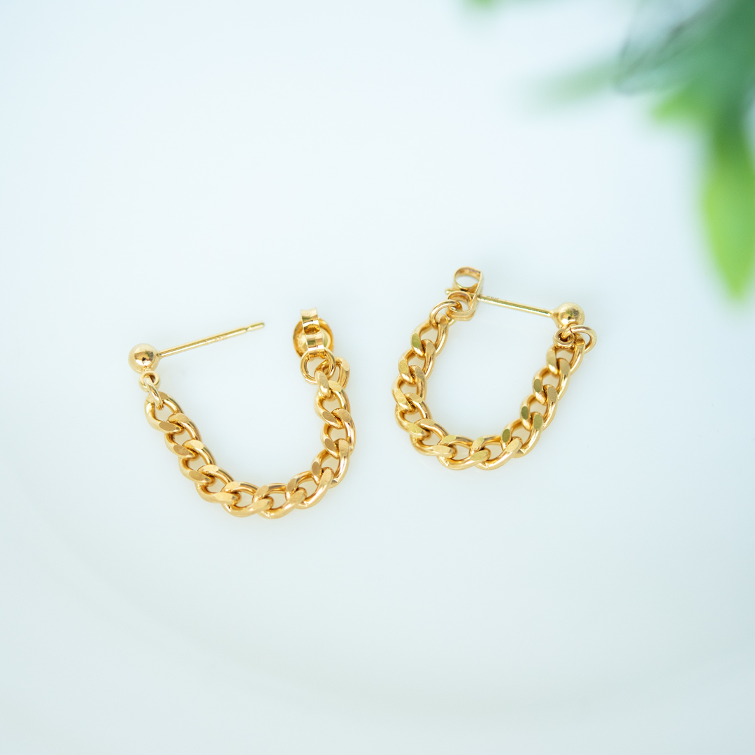 ピアス シルバー925 K18イエローゴールドコーティング/ロジウムコーティング(チェーン)(MONPOTE/モンポット)[0648700103-0648700104] アクセサリーPePe ...