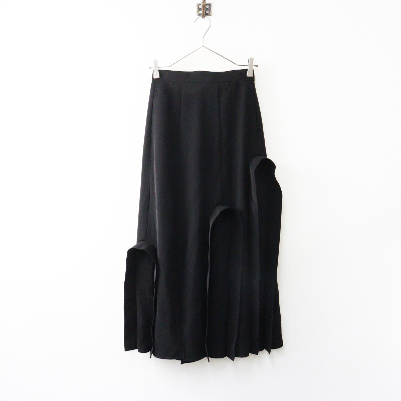 未使用 保管品 定価42900円 2025SS エンフォルド ENFOLD PEツイル ドレープアーチスカート 36 ブラック┃【2400014668797】 TRESORオンラインストア