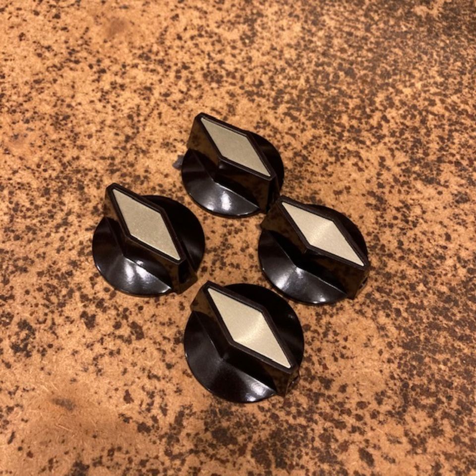Rickenbacker/KNOBS VINTAGE BROWN AND GOLD ( TV Chanel / Cats Eye Knob ) Set