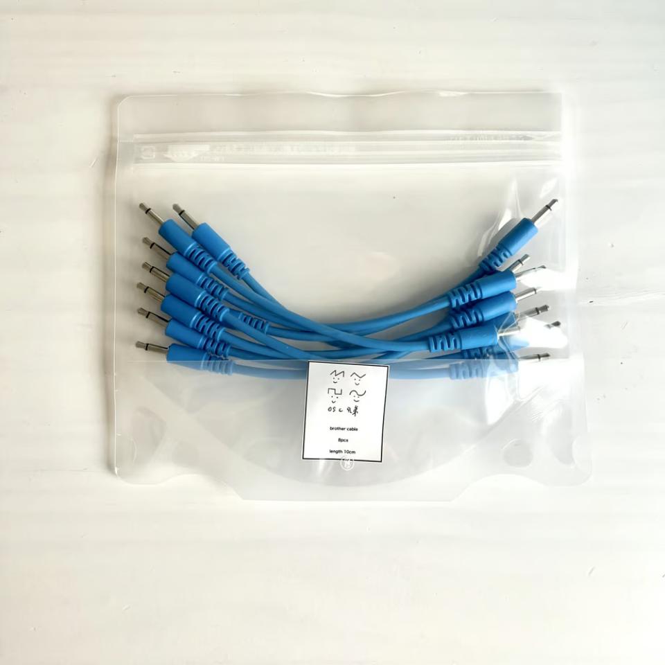 OSC兄弟/brother cable SINE BLUE 8本パック 10cm【在庫あり】