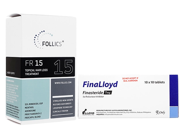 フィナロイド1mg100錠*1箱とフォリックスFR15ローション60ml*1本