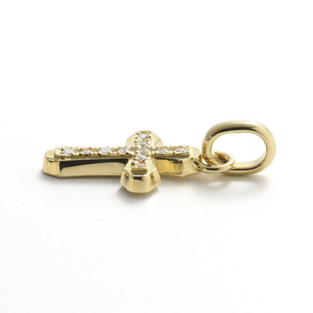 SYMPATHY OF SOUL（シンパシーオブソウル） Smooth Cross Pendant - K18Yellow Gold w ...