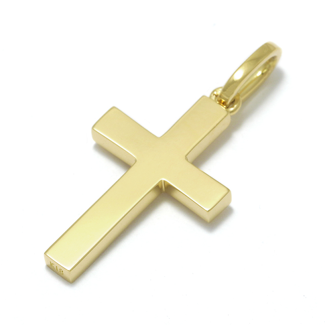 SYMPATHY OF SOUL（シンパシーオブソウル） Smooth Cross Pendant - K18Yellow Gold w ...