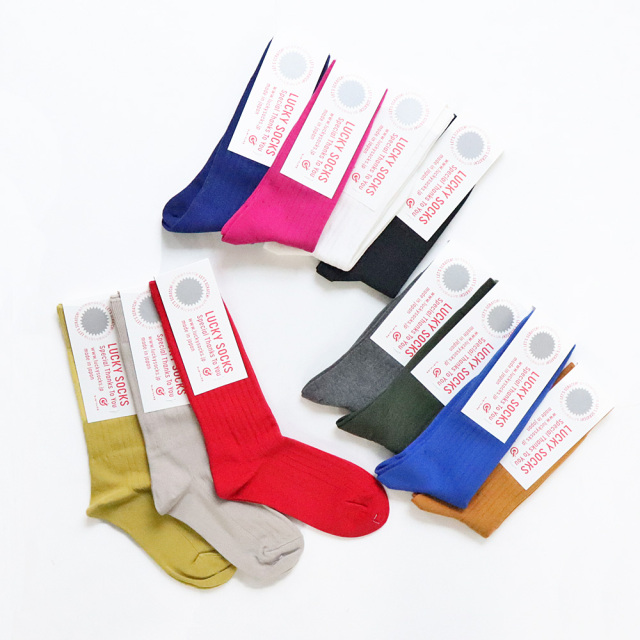 LUCKY SOCKS（ラッキーソックス）Light Rib Socks (ライトリブソックス)