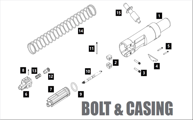 【2025年5月入荷】NorthEast Sten Mk2 GBBパーツ/2-14 リコイルスプリング (JP) StrikeArms