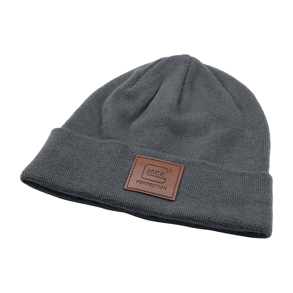 GLOCK純正 HeadWear ニットビーニー GLOCK Perfection BEANIE BrownPatch(Grey ...