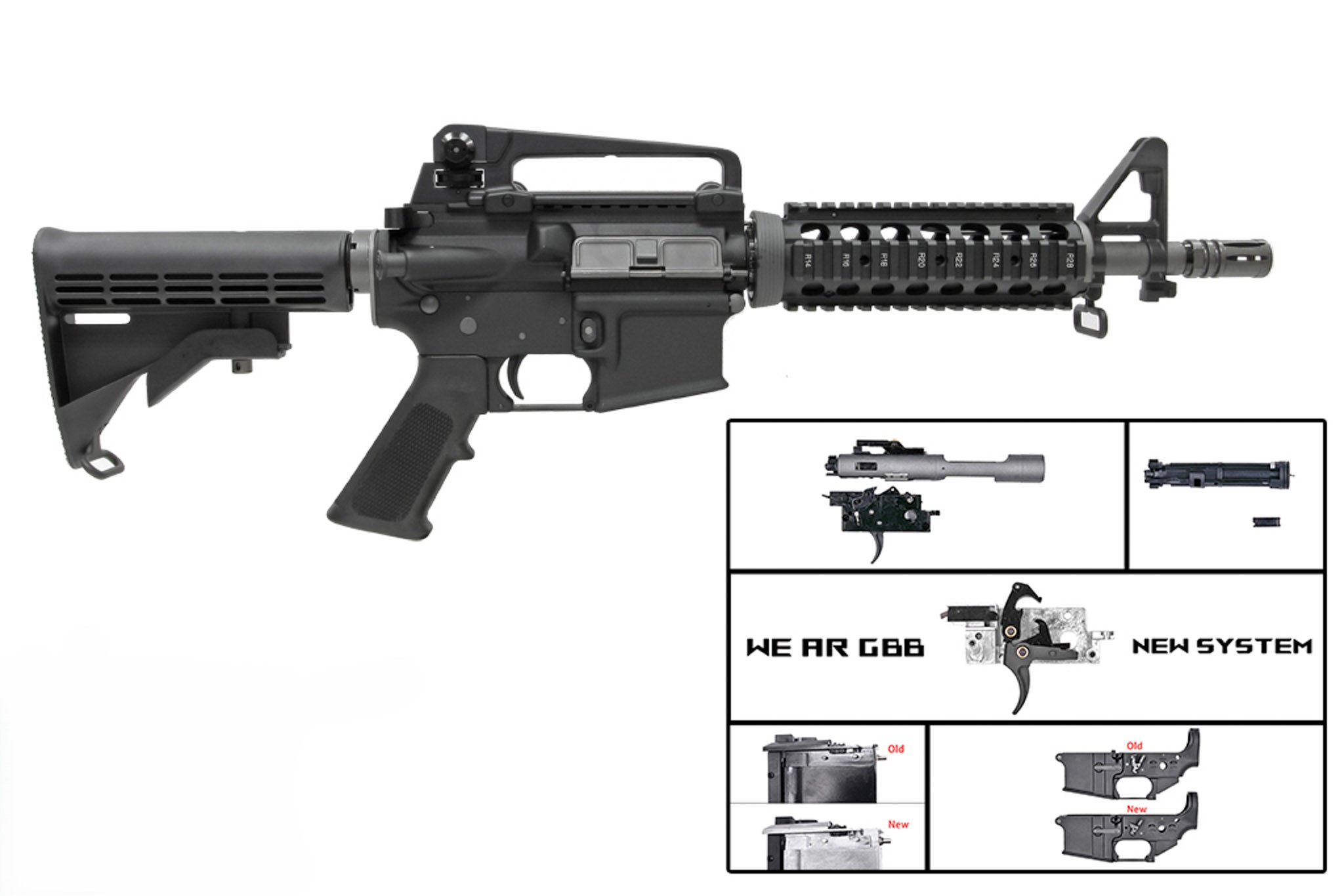 ★送料無料★ 【NPAS】 WE M4 CQB GBB (V3) StrikeArms