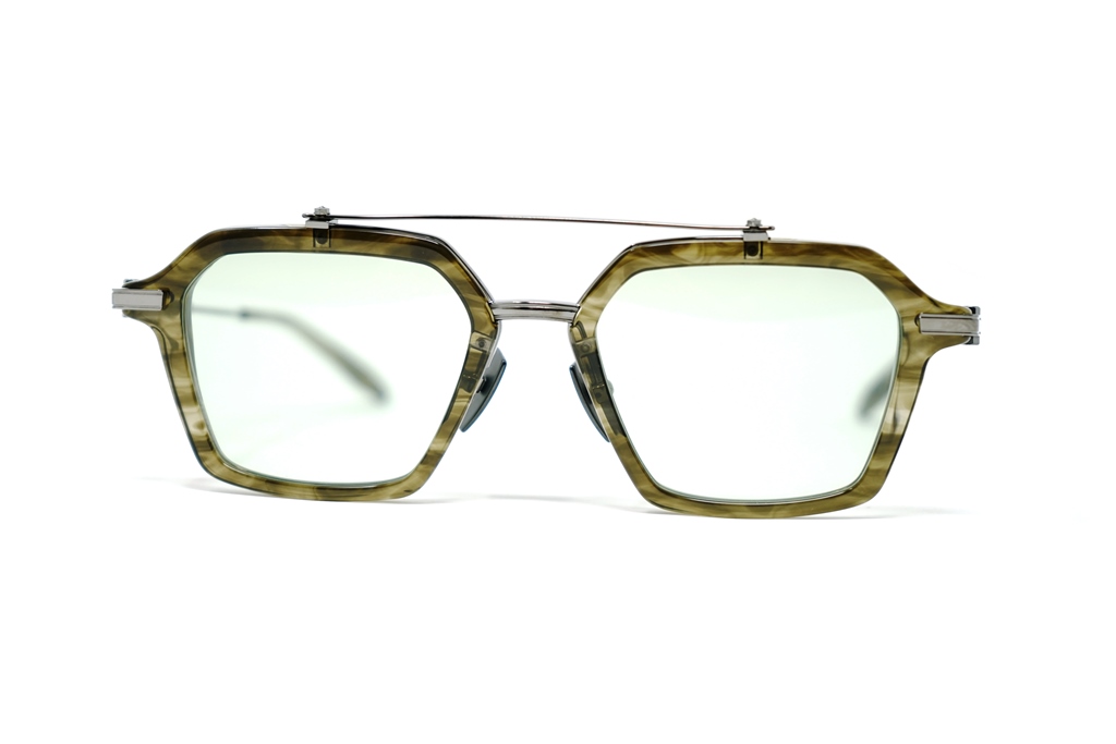 AKONI / アコニ AKARI Green Tortoise Swirl/Black Rhodium