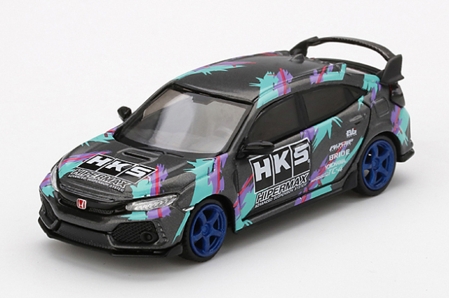 MINI GT 1/64 Honda シビック Type R HKS 2018 タイムアタック(左ハンドル）