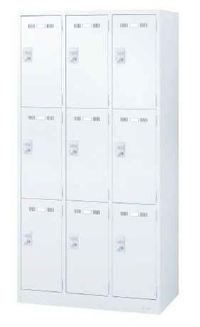 SLDW-9-B 9人用ロッカー（ボタン錠） 幅900×奥行515×高さ1790mm