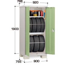 BJX-097ET イナバ タイヤ専用収納庫 タイヤストッカー 間口900×奥行755×高さ1903mm-シュウノール