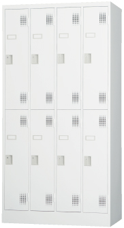 スチール8人用ロッカー※シリンダー錠 TLK-S8 幅900×奥行515×高さ1790