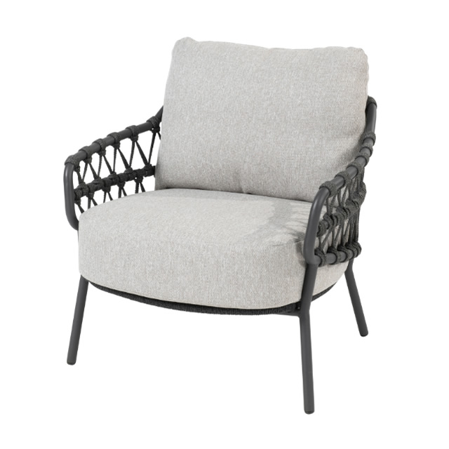 カルピ ロープ ダイニングチェアー（ロータイプ） + 純正クッション （CALPI-213894）（海外在庫） | ガーデンチェアー ...