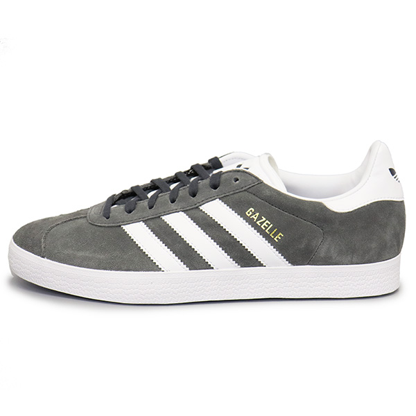 adidas (アディダス) BB5480 GAZELLE ガゼル スニーカー ダークグレーヘザーソリッドグレーxホワイトxゴールドメタリック ...
