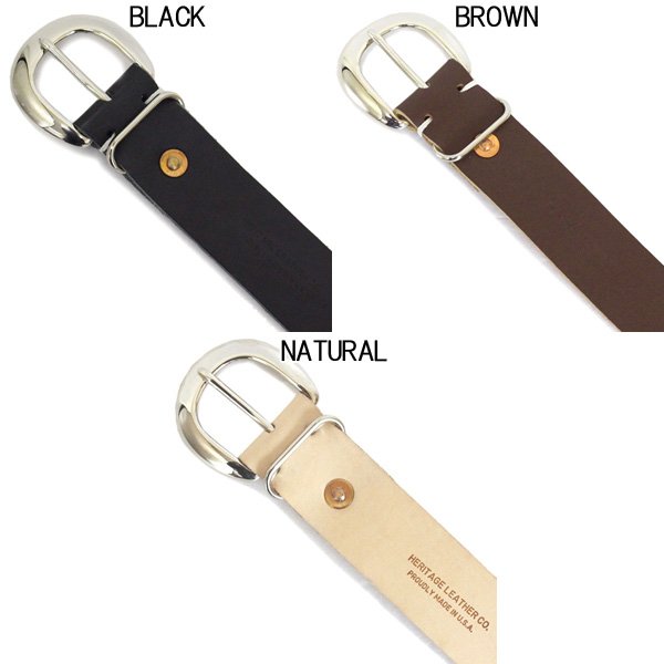 正規取扱店 HERITAGE LEATHER CO.(ヘリテージレザー) NO.8800 1.25inch Leather Belt 1.25 ...