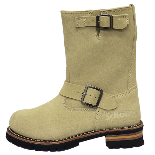 正規取扱店 Schott (ショット) S23001 Engineer Boots エンジニア スエードレザーブーツ Beige SCT009 ...