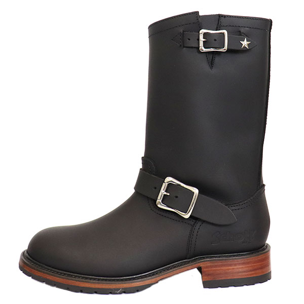 正規取扱店 Schott (ショット) OSC S25500 Viper Boots ヴァイパー エンジニア レザーブーツ Black ...