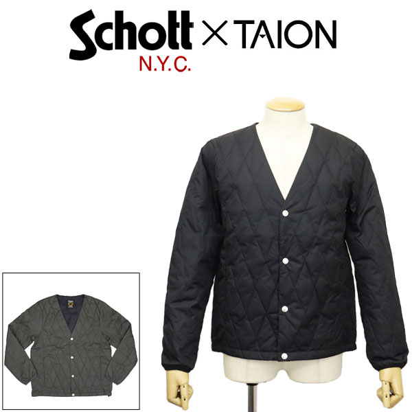 正規取扱店 Schott (ショット) X TAION タイオン 4253002 DOWN JKT ダウンジャケット 全2色 通販 THREE WOOD WEB 本店